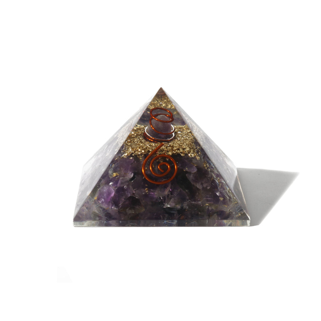 Amethyst Orgone Pyramid with Amethyst Point – The Rock Space