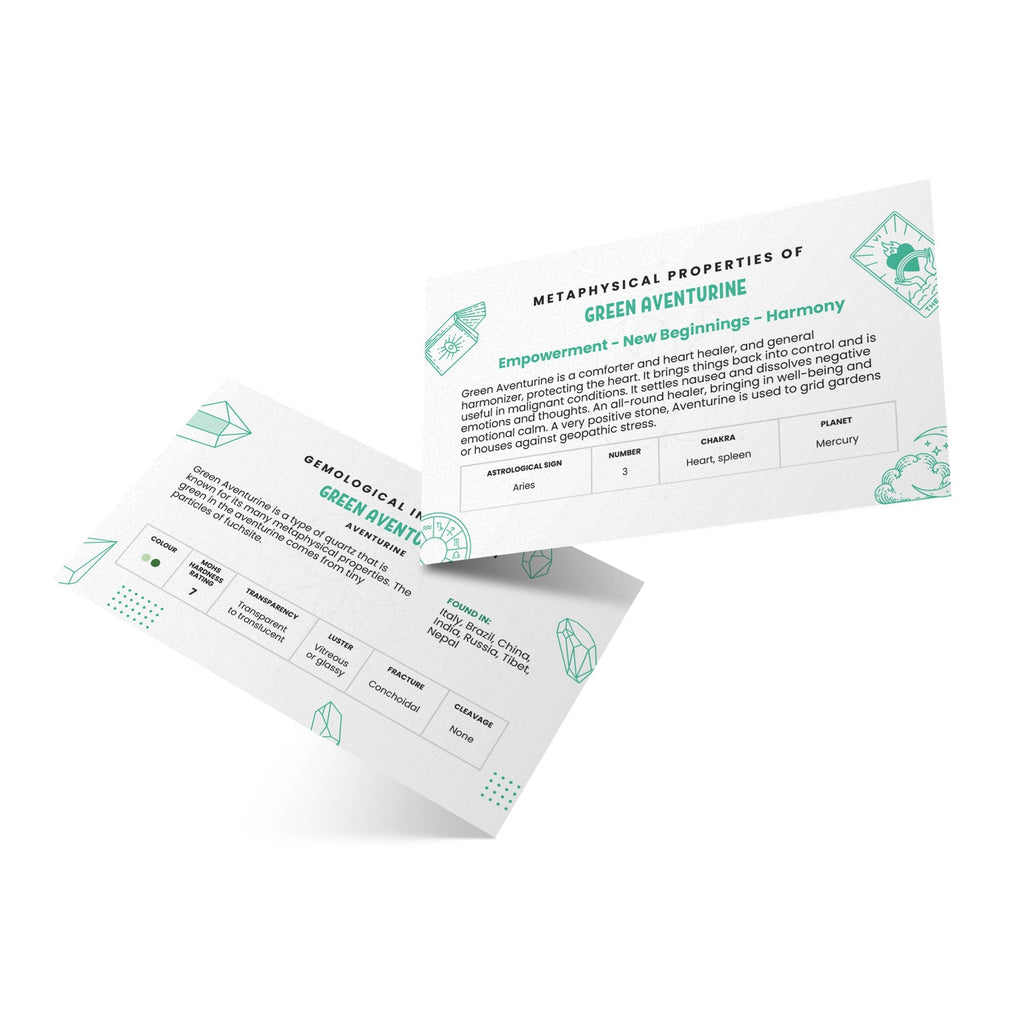 Stone Meaning Cards - Green Aventurine - 10 Pack – The Rock Space